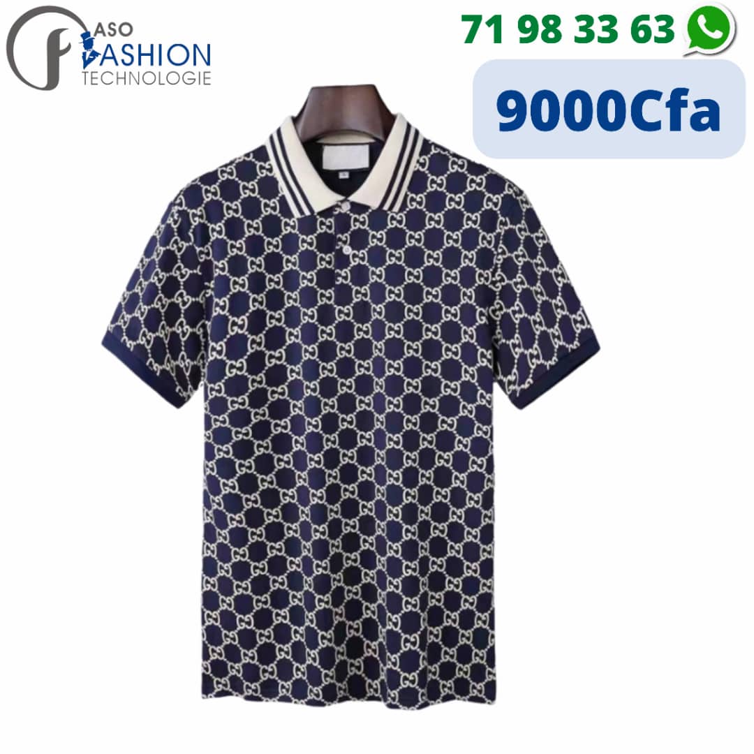 Lacoste GUCCI col rayee blanc - FASO FASHION ET TECHNOLOGIE